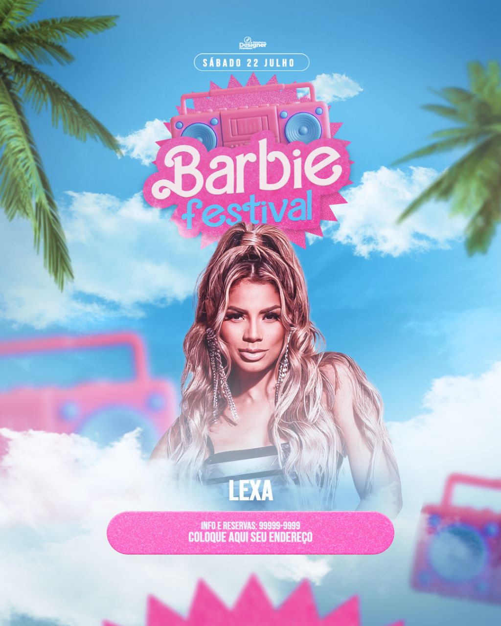 PSD BARBIE FESTIVAL - Plataforma Designer Premium