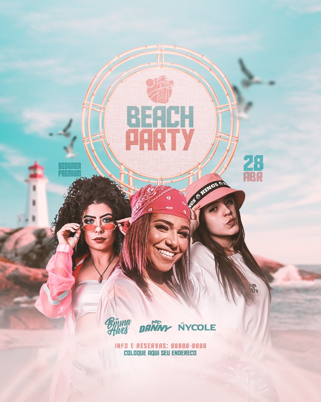 PSD SUNSET - BEACH PARTY - Plataforma Designer Premium