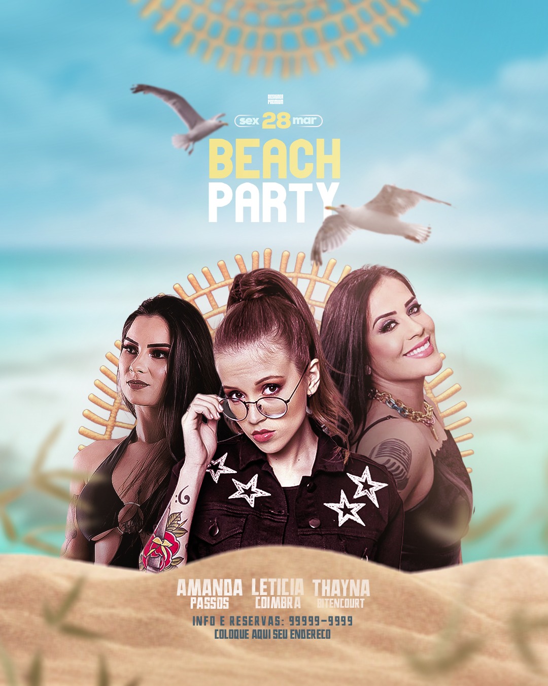 PSD SUNSET - BEACH PARTY - Plataforma Designer Premium