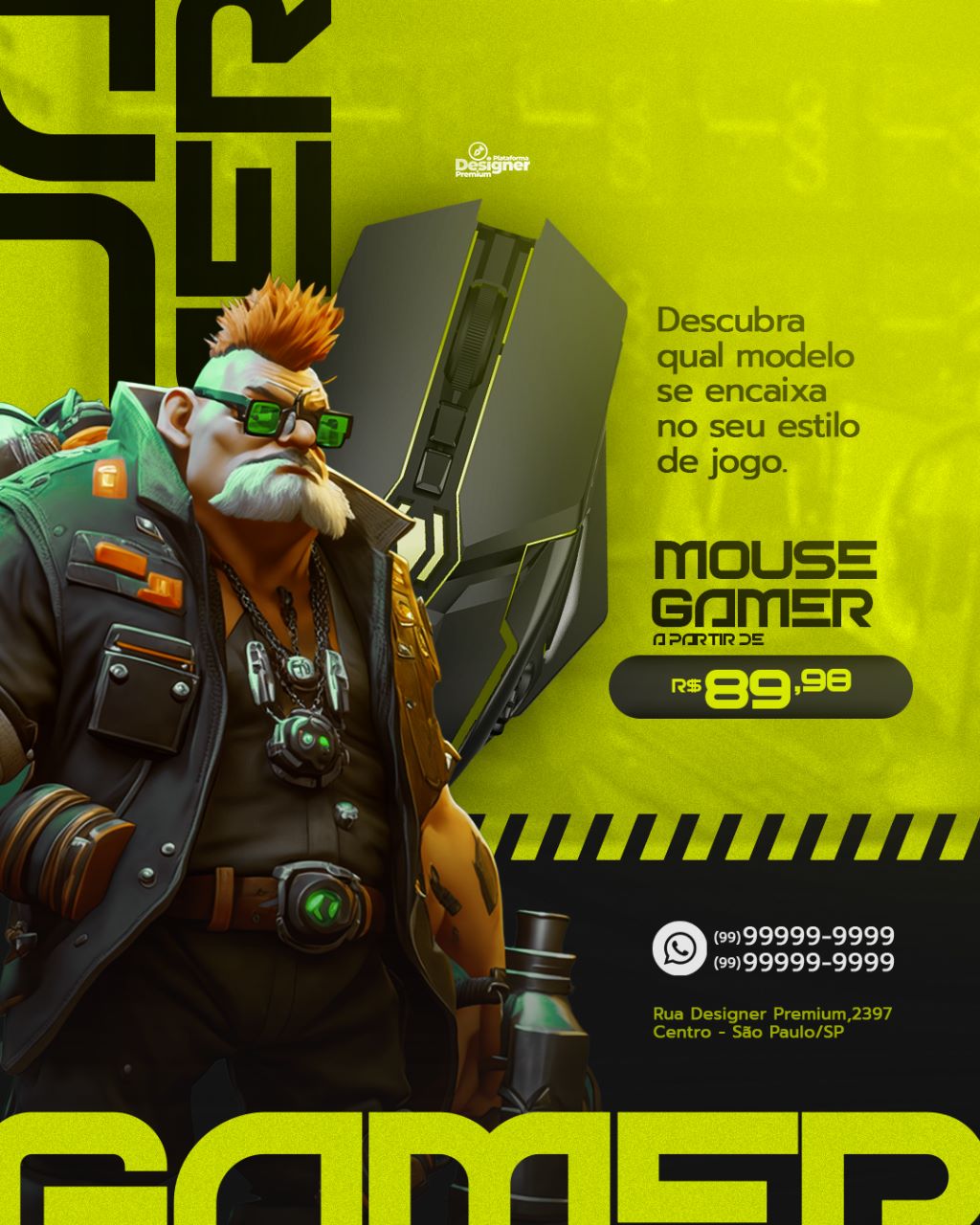PSD MOUSE GAMER - LOJA INFORMÁTICA GAMES - Plataforma Designer Premium
