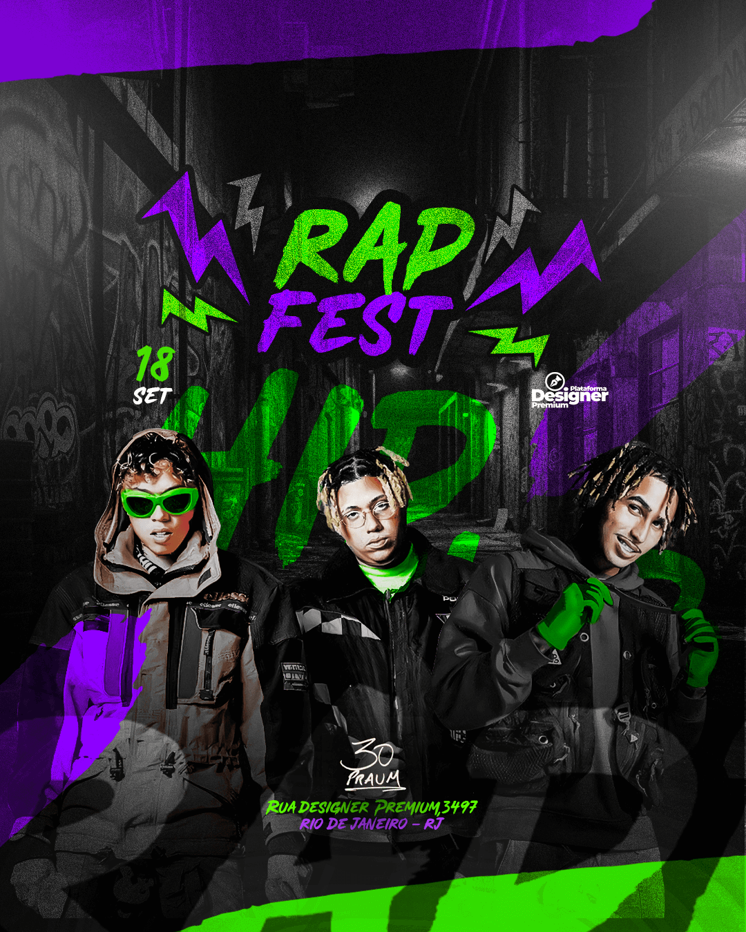 PSD RAP FEST - Plataforma Designer Premium