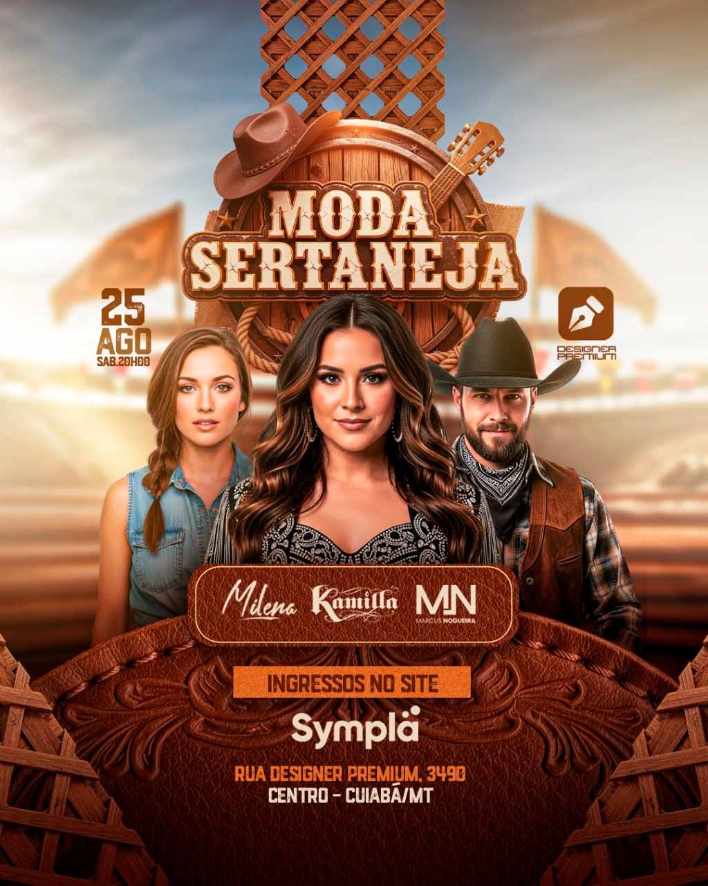 PSD MODA SERTANEJA - Plataforma Designer Premium