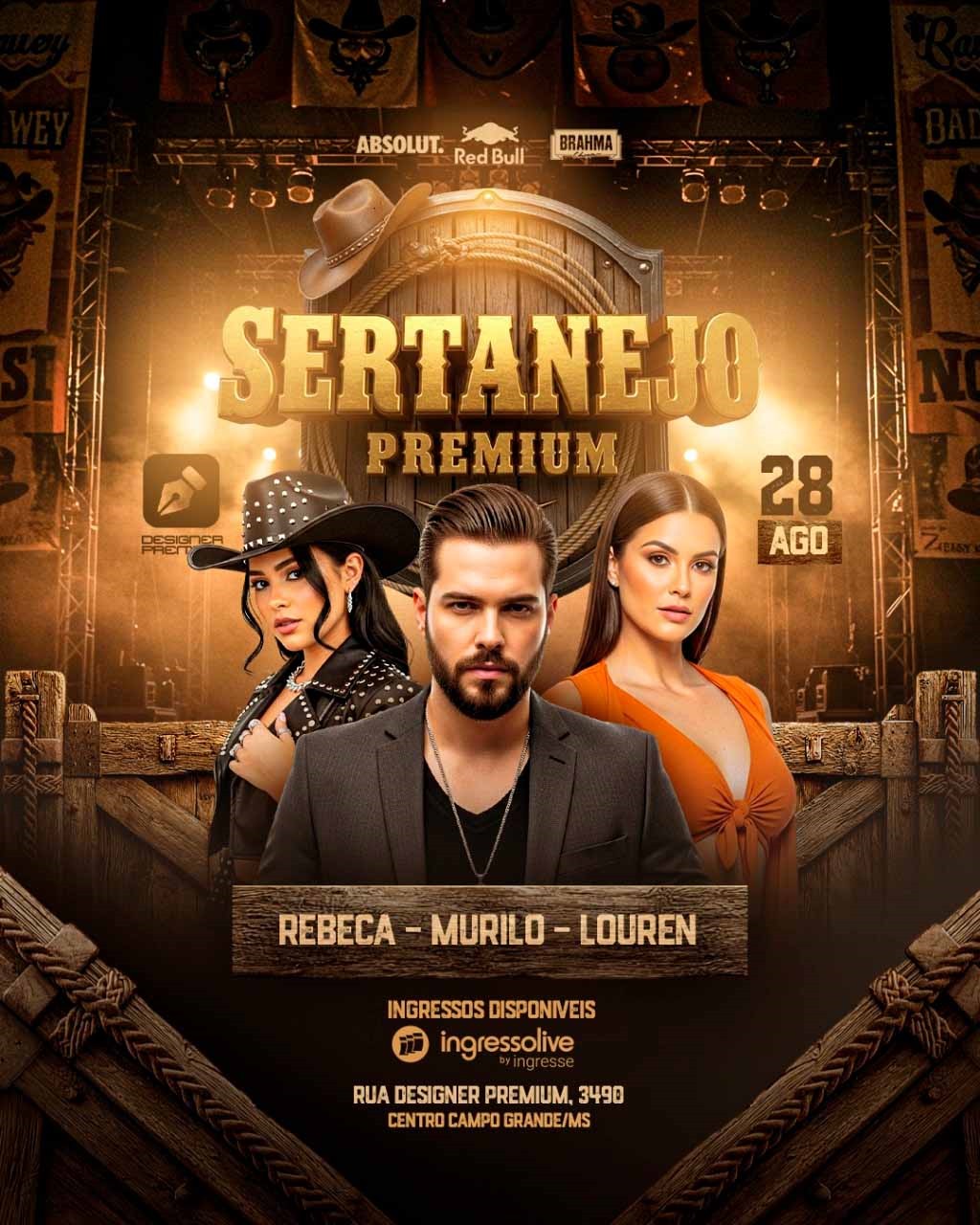 PSD SERTANEJO PREMIUM - Plataforma Designer Premium
