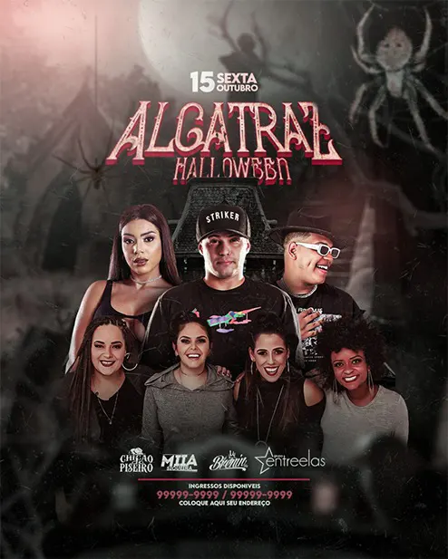 PSD ALCATRAZ HALLOWEEN - Plataforma Designer Premium