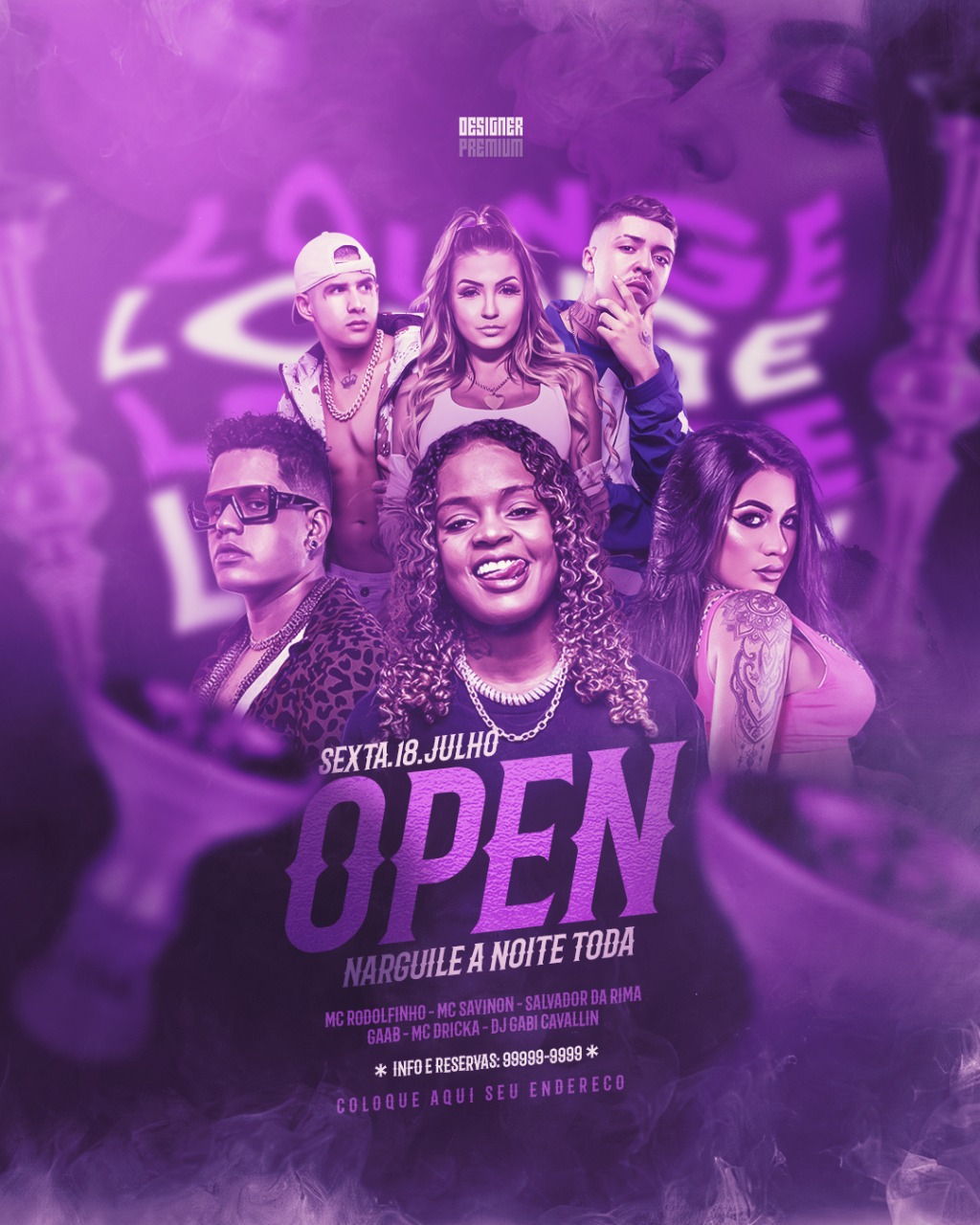 PSD OPEN NARGUILE - LOUNGE TABACARIA - Plataforma Designer Premium