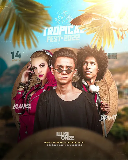 PSD TROPICAL FEST - Plataforma Designer Premium