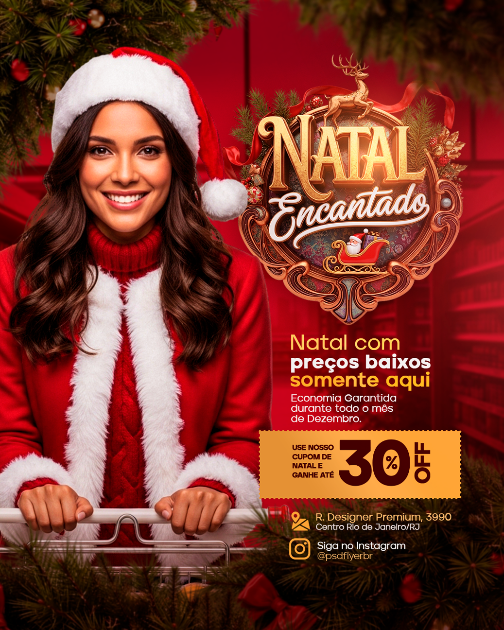 PSD NATAL ENCANTADO - Plataforma Designer Premium